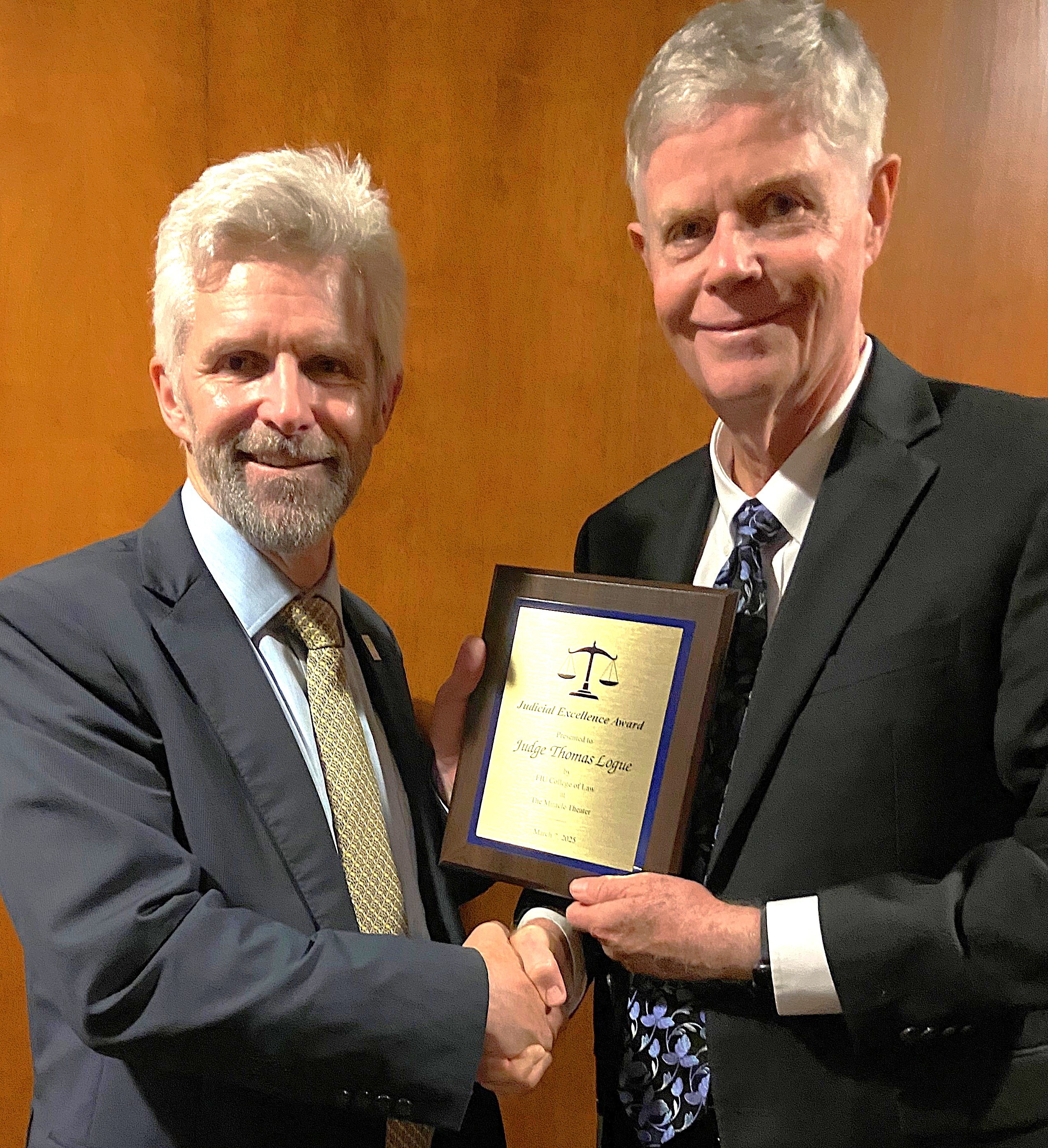 CHIEF JUDGE LOGUE RECEIVES F.I.U. LAW JUDICIAL EXCELLENCE AWARD - Third ...