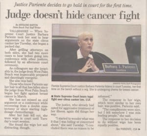 Justice Pariente Cancer Treatment - Supreme Court