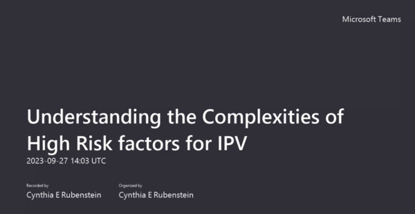 Understanding the Complexities of High Risk factors for IPV - Part 2 of ...